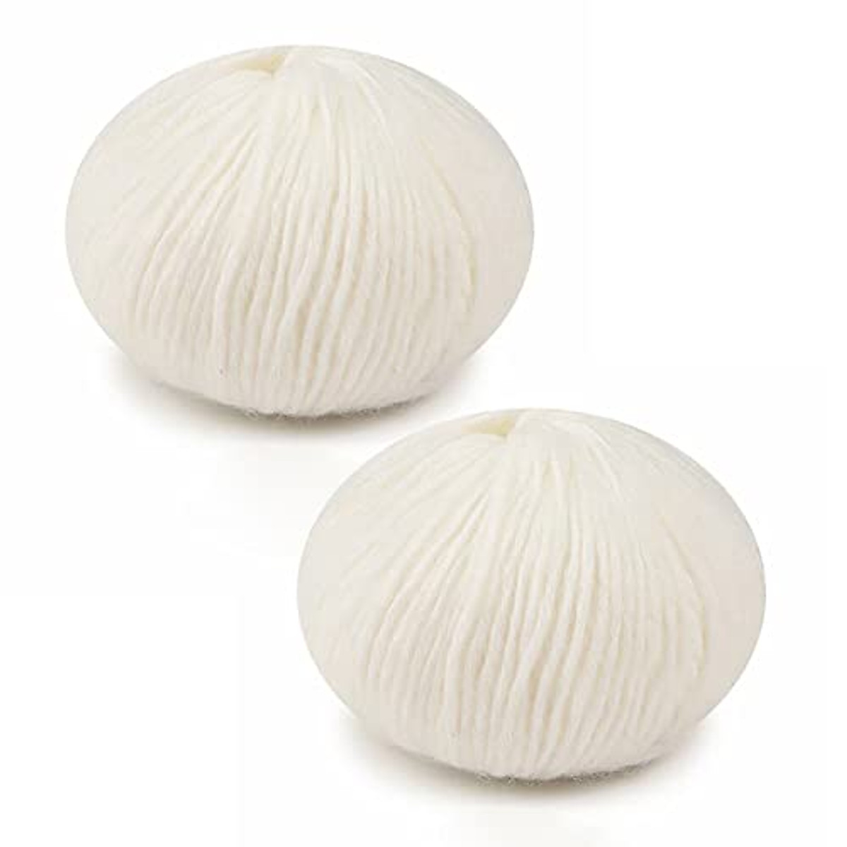 50g x 2 Balls Cotton Acrylic Yarn for Knitting & Crocheting, Soft Medium Thick Skeins Cotton Yarn for Knitting Clothes Hats Sweaters Dolls