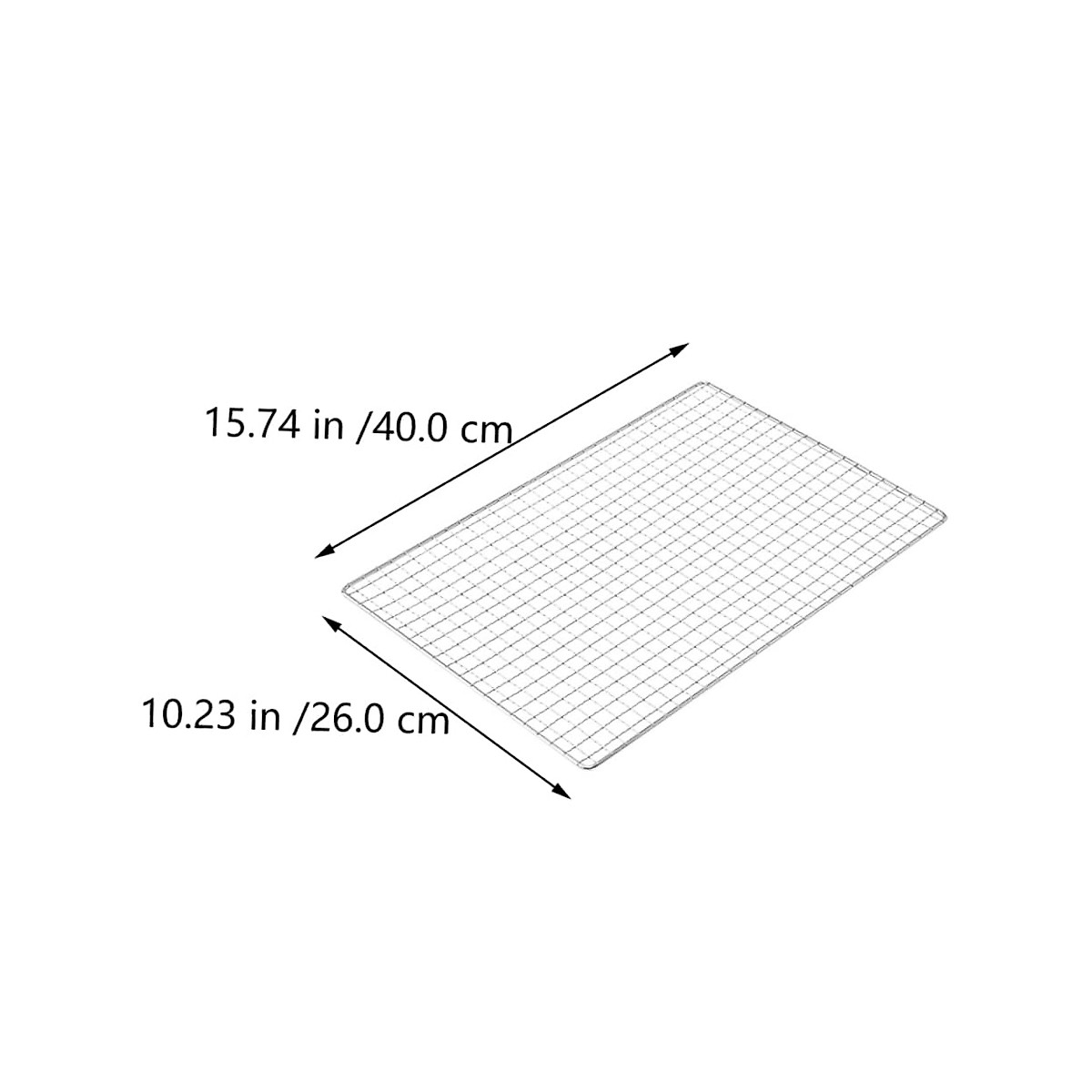 Yardwe 4 Pcs Stainless Steel Bbq Mesh Chef Cooling Rack Cookie Cooling Camping Bbq Mesh Bbq Net Pad Stainless Steel Roasting Rack Barbecue Wire Mesh Baking Rack Square Travel Grill