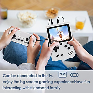 BLANDSTRS Handheld Game Console, Retro Game Player with 500 Classic FC Games 3.0 inch Screen, Rechargeable Battery Portable Games Controller