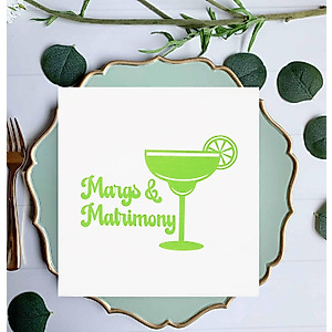 Margs and Matrimony Bachelorette Napkins, Margs and Matrimony Bachelorette Decorations, Margs and Matrimony Decor, Mexican Fiesta Wedding Bridal Shower, Margarita Bachelorette Party Decorations