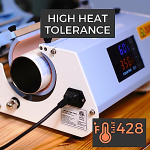 echomerx 20mm x 33m (108 ft) Blue Heat Resistant Tape - 3" Core | No Residue Heat Transfer Tape for Sublimation & Crafts | Ideal for Heat Press - 3-Pack