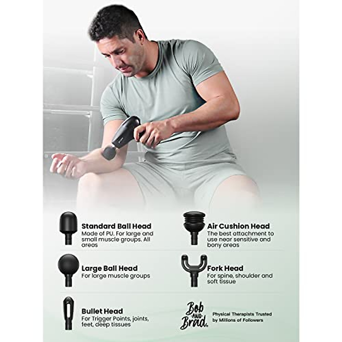 BOB AND BRAD Massage Gun, UNI Mini Massage Gun Deep Tissue Muscle Massage Gun, Upgrade 10mm Amplitude Portable Percussion Massage Gun, Massagers Gun Handheld Deep Tissue Mini Travel Massage Gun