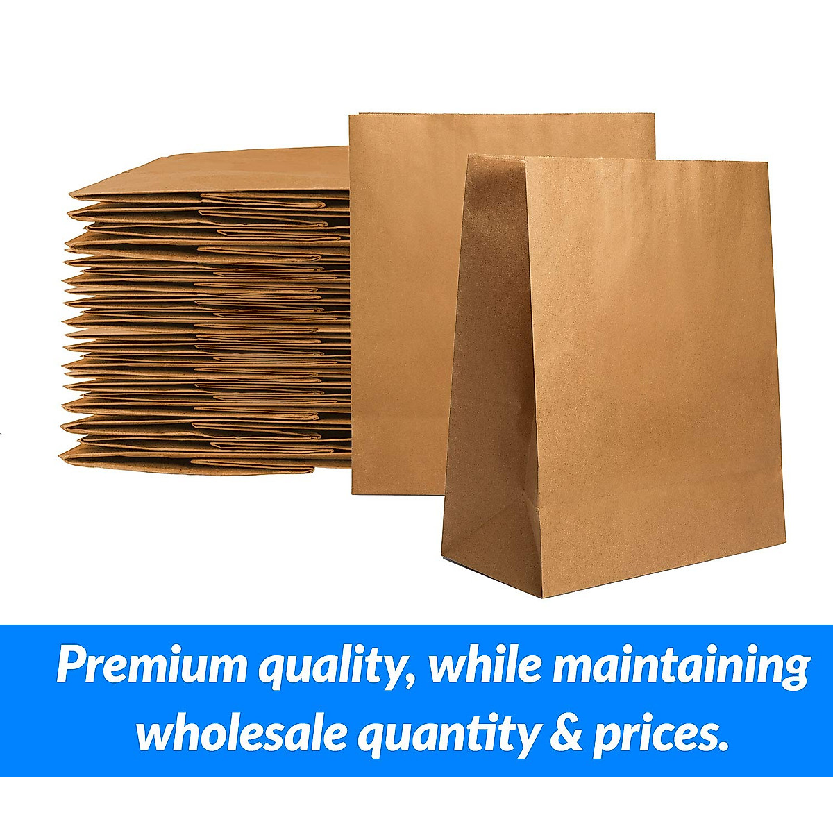 Reli. Paper Grocery Bags (125 Pcs Bulk) (12x7x17) 70 Lbs Basis, Extra Heavy Duty | Brown Paper Bag, Large Grocery Kraft Sacks -Takeout, Restaurant, Retail, Shopping