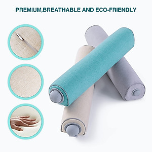 willai Cervical Neck Pillow, Adjustable Neck Roll Pillow with Inflatable Tube, Bolster Neck Pillows Support for Sleeping, Memory Foam Pillow for Neck and Shoulder Soft (22 x 3.7 x 3.9).