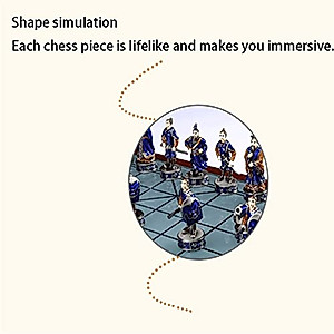 THPT Chess Chinese Creative Three-Dimensional Figure Solid Wood Ornaments Enamel Color Chess Board Parent-Child Set Gift Board Games (Color : White,Transparent,Brown)