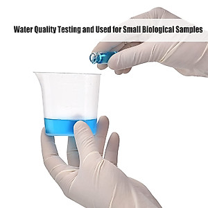 ESHATO 100 Pieces Glass Sample Vial, Liquid Sampling Small Glass Bottle with Black Plastic Screw Caps,Leakproof,Light Weight and Corrosion Resistance(2ML,Clear)