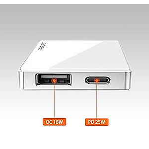 Ultra-Thin 25W USB-C PD Super Fast Charger, Portable 2-Port Wall Charger,Power Adapter PD 3.0& QC 3.0 for Samsung Galaxy S23/ S23 Ultra/Z Fold4/ A53 5G/ S22/ S22+/ Z Flip3/ Z Fold3/ S21 FE/Pixel 7