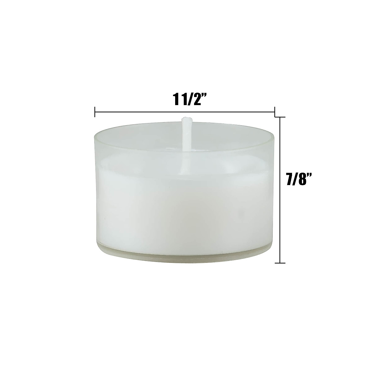 Stonebriar 96 Pack Unscented 6 to 7 Hour Extended Burn Time Clear Cup Tea Light Candles