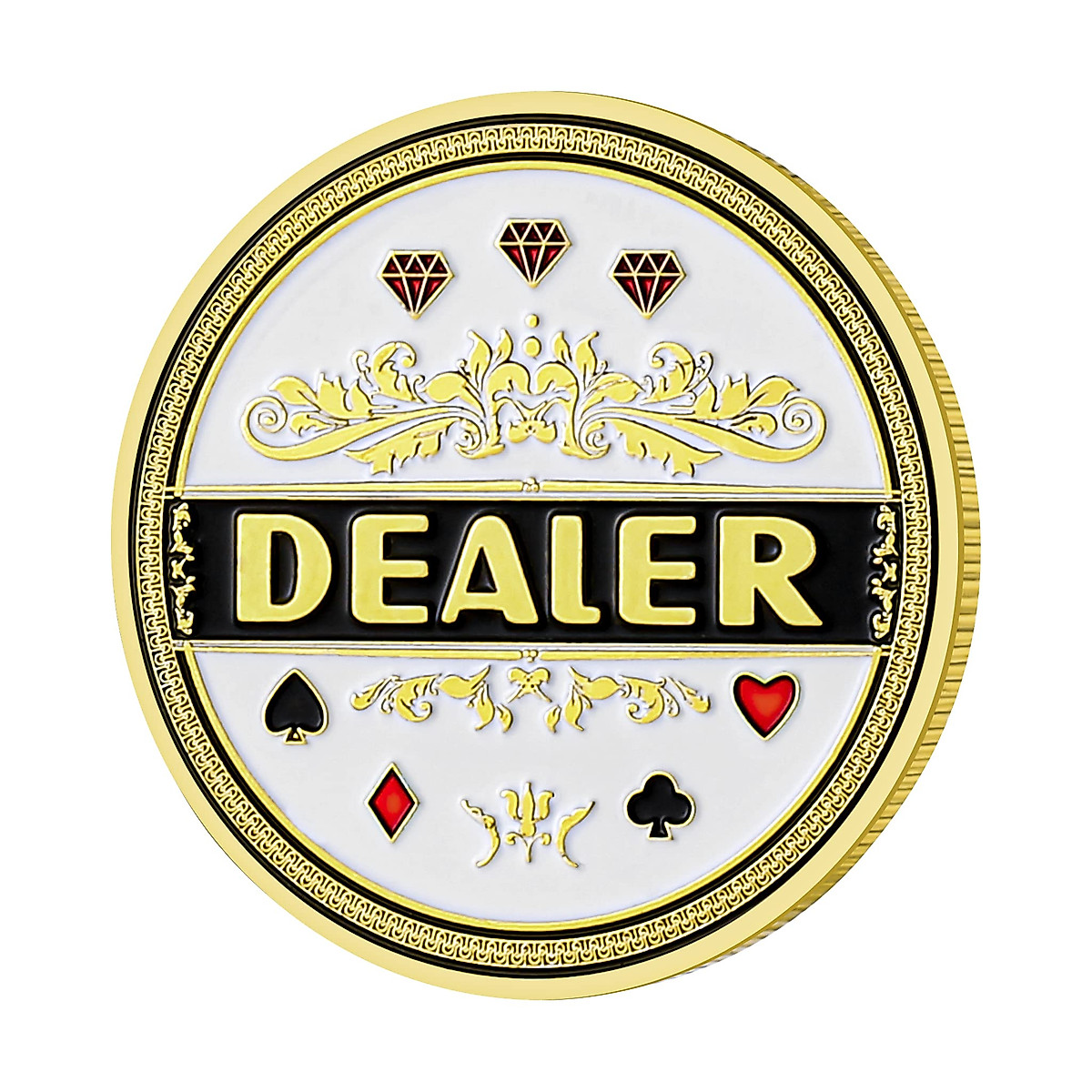 LuluCircle Dealer Button, Small Blind, Big Blind, Poker Guard, Poker Gifts for Men, Poker Accessories, Poker Chips with Plastic Case (Position Marker), 3 pcs (Poker Buttons)