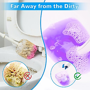 Effacera 36 Refills Disposable Toilet Bowl Paper Bulk Toilet Fresh Flushable Refills for Bathroom Toilet Brush Accessories Supplies Starter Kit (Lavender Scent)