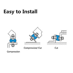 M8x23mm Rubber Studs Shock Absorber Anti-Vibration Isolator Mounts, 30x20mm Rubber Cylindrical Vibration Isolation Mount for Air Compressors Garage Motor Diesel Engines 4 PCS, with 8PCS M8 Locknuts