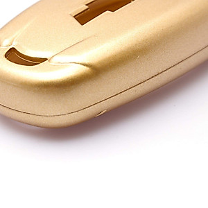 Xotic Tech Glossy Gold Smart Remote Key Fob Shell Cover Compatible with Chevy Malibu Camaro Cruze Spark Bolt (Fits: 3/4/5-button)