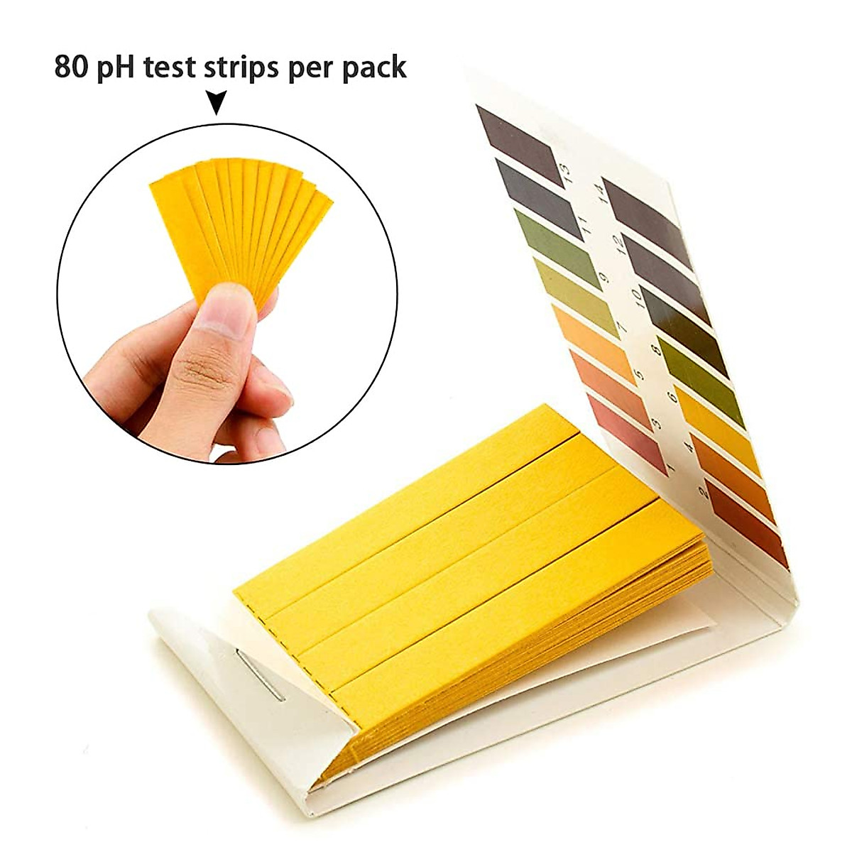 20 Pack pH Test Strips. 1600 Strips Universal pH 1-14 Test Paper, for Teaching, Chemical Experiments, Saliva, Urine, Water and Soil pH Monitoring