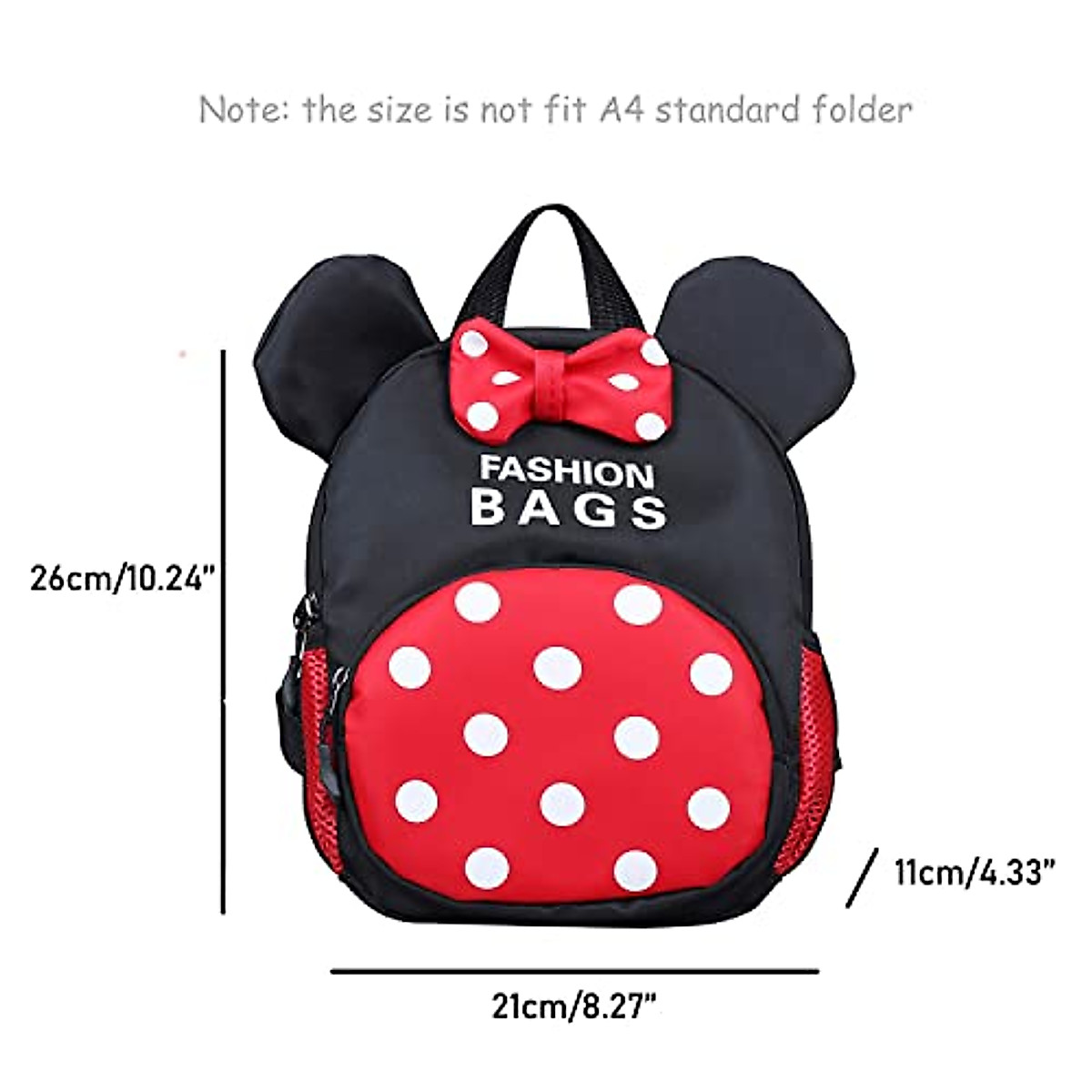Cute Kids Toddler Small Mini Toy Backpacks,with Mouse Ears for Boys and Girls 1-4 Years Old