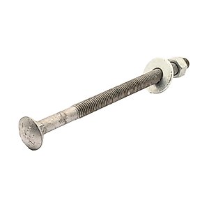 3/4"-10 x 10 Hot Dipped Galvanized Carriage Bolt w/Nuts & Washers, Grade A, 6" of Thread, Quantity 20 - by Fastener Depot, LLC