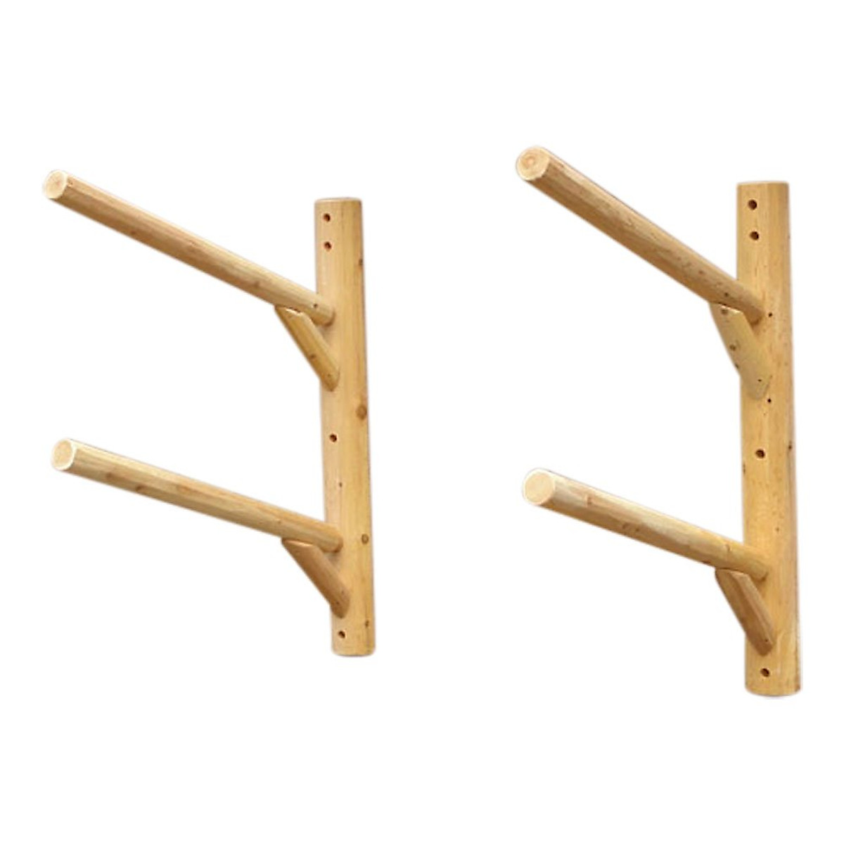 2 Place Wall Mount Log Kayak and Canoe Rack Canyon Brown