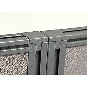 Bush Business Furniture Easy Office 60W Two Person L Shaped Desk Open Office in Mocha Cherry