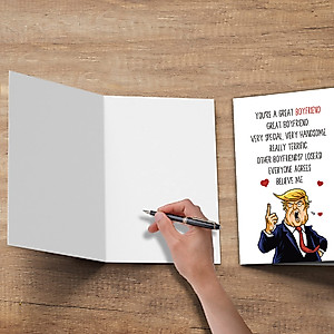 Trump Valentines Day Card for Boyfriend, Boyfriend Valentine’s Day Card, Funny Valentines Day Gifts for Boyfriend Bf Gay, Card for Boyfriend Birthday or Anniversary