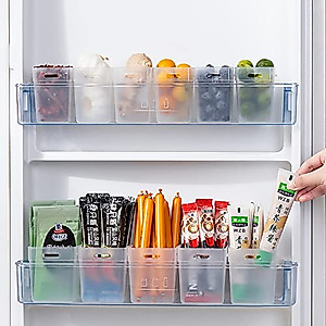 WonLiq 3 Pack - Refrigerator Organizer Container, Fridge Side Door Small Objects Storage Container, Kitchen Household Sundries Storage Box (Large size)