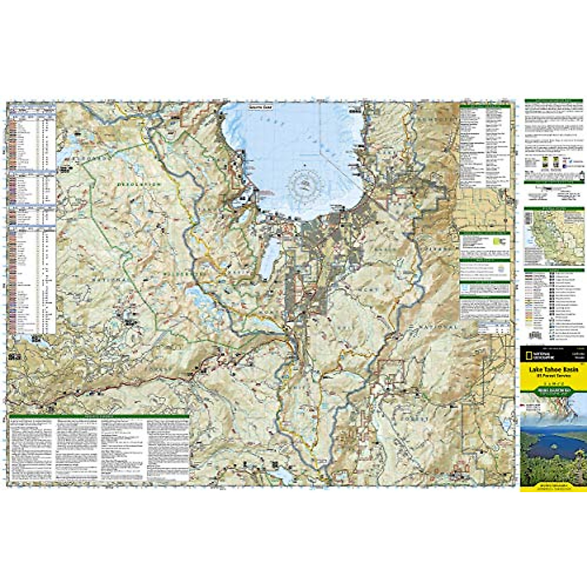 Lake Tahoe Basin Map [US Forest Service] (National Geographic Trails Illustrated Map, 803)