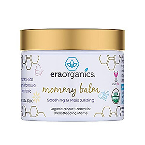 Era Organics Soothing Nipple Butter Breastfeeding Cream - Calming and Moisturizing for Chapped, Sensitive Skin - USDA Organic Nipple Cream For Breastfeeding - Baby Friendly Organic Nipple Balm
