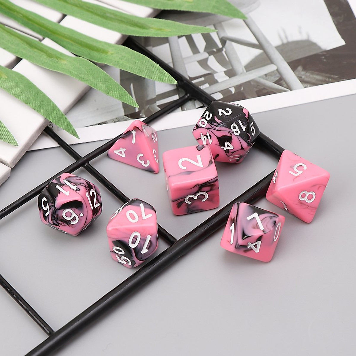 HELYZQ 7pcs/Set Dice for TRPG D4-D20 Multi-Sided Dices Polyhedral