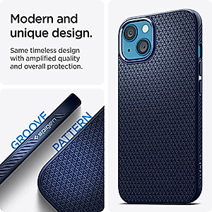 Spigen Liquid Air Armor Designed for iPhone 13 Case (2021) - Navy Blue