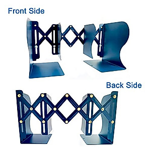Metal Heavy Duty Book Ends for Shelves, Sturdy Bookends to Hold Books Heavy Duty, Adjustable Book Stopper for Office & School