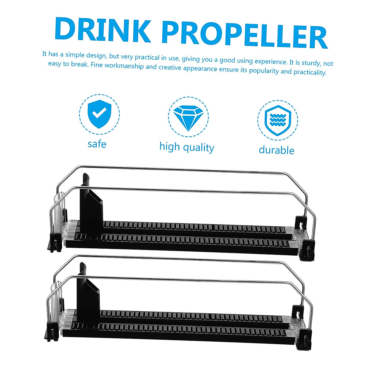 Angoily Propeller Mini Frigde Magnetic Drink Holder Mini Vending Machines Drink Plastic Replenishment Pusher Fridge Soda Can Organizer Mini Fridge Organizer Drink Pusher Drink Puller Food