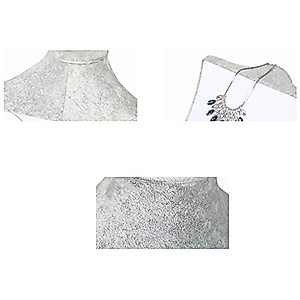 Gazechimp Gray Necklace Jewelry Display Bust Pendant and Chain Display Mannequin Stand, Velvet, 5 Different Sizes - W 175 x H 290mm