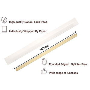 5.5 Inch 1000 Pcs Paper Wrapped Coffee Stirrers, Individually Wrapped Coffee Stirrers, Wrapped Stir Sticks Disposable Wood Coffee Sticks