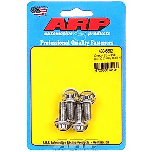 ARP 4306802 Stainless Steel 3-Piece Lower Water Pump Pulley Bolt Kit