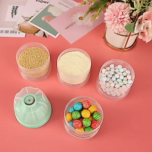 Accmor Baby Milk Powder Formula Dispenser, 4 Layers Stackable Formula Container for Travel, Non-Spill Snacks Formula Storage Container On The Go, BPA Free