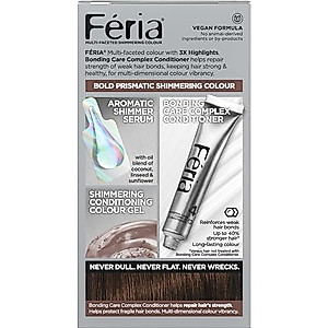 L'Oreal Paris Feria Multi-Faceted Shimmering Permanent Hair Color, 45 French Roast (Deep Bronzed Brown), Pack of 1, Hair Dye