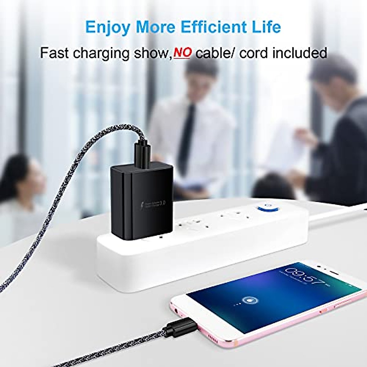 Adaptive Fast Charging Wall Charger USB Cube Power Adapter Quick Charge 3.0 Charging Box Brick for Samsung Galaxy S23 Ultra/A14/A04S/A13/A03s/S22/S21/S20/S10/S10E Note20 A12 A33 A53 A11 A71 A51 A20