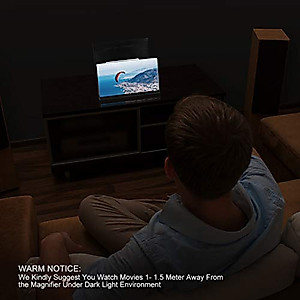 NICERIO 3D Universal Screen Magnifier,Foldable 12 in HD Cellphone Amplifier Screen Enlarger with Phone Sucker for Watching Video Movies,Compatible for iPhone Xs/X Max/XR/X/8/8Plus/Samsung/HUAWEI ETC