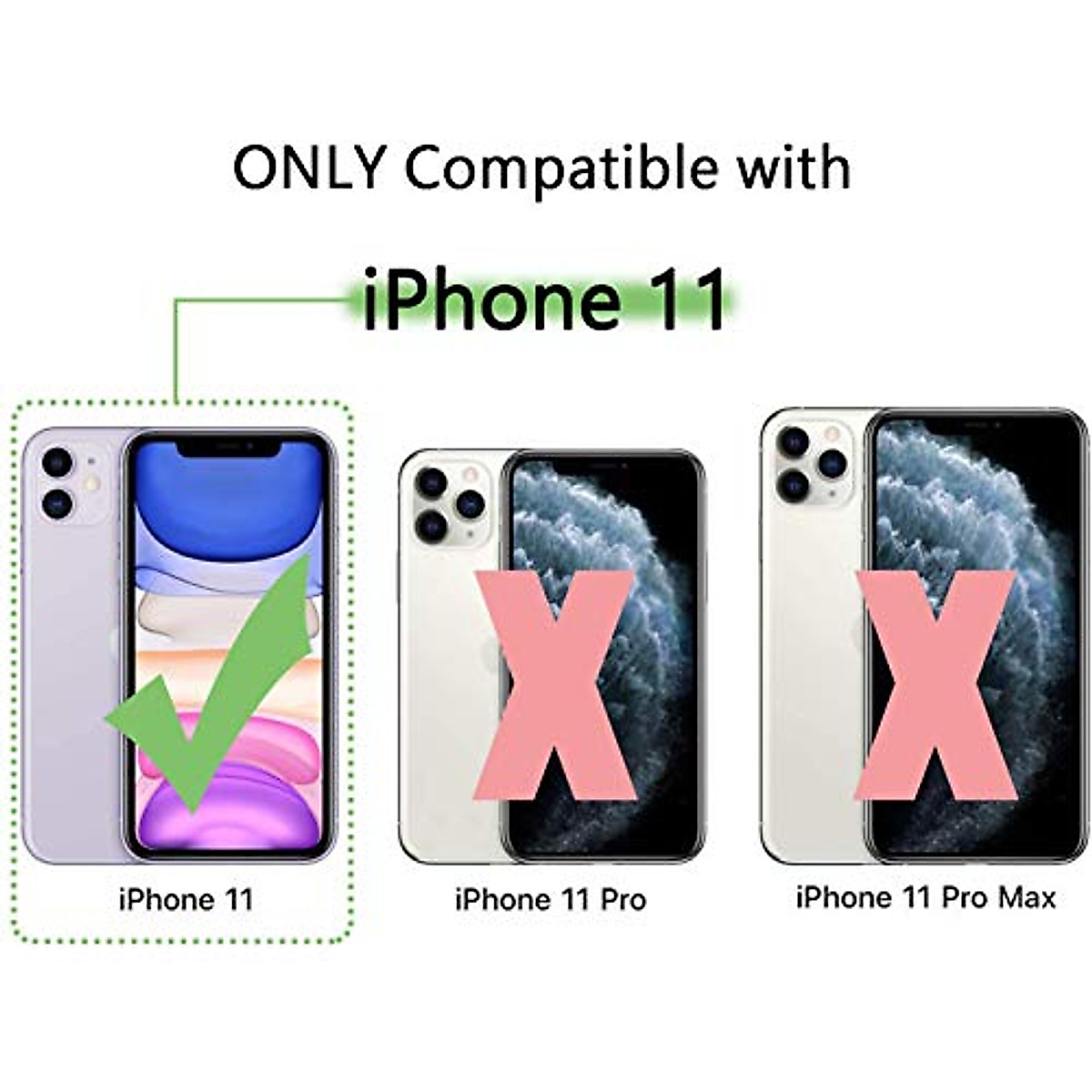 FanTEK Compatible for iPhone 11 Case, Clear Crystal TPU Phone Cases Compatible with iPhone 11 6.1 Inch