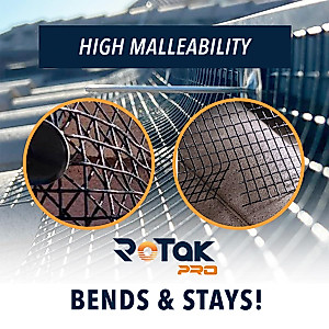 Rotak Critter Guard PRO | 8in x 100ft Solar Panel Bird Prevention Roll Kit with 100 Fastener Clips | Heavy Duty Galvanized Black PVC Coated ½ inch Wire Roll Mesh (8" PRO + 100 Clips)