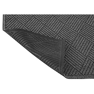 Guardian EcoGuard Diamond Indoor Wiper Floor Mat, Recycled Plactic and Rubber, 4'x6', Charcoal Black,EGDFB040604