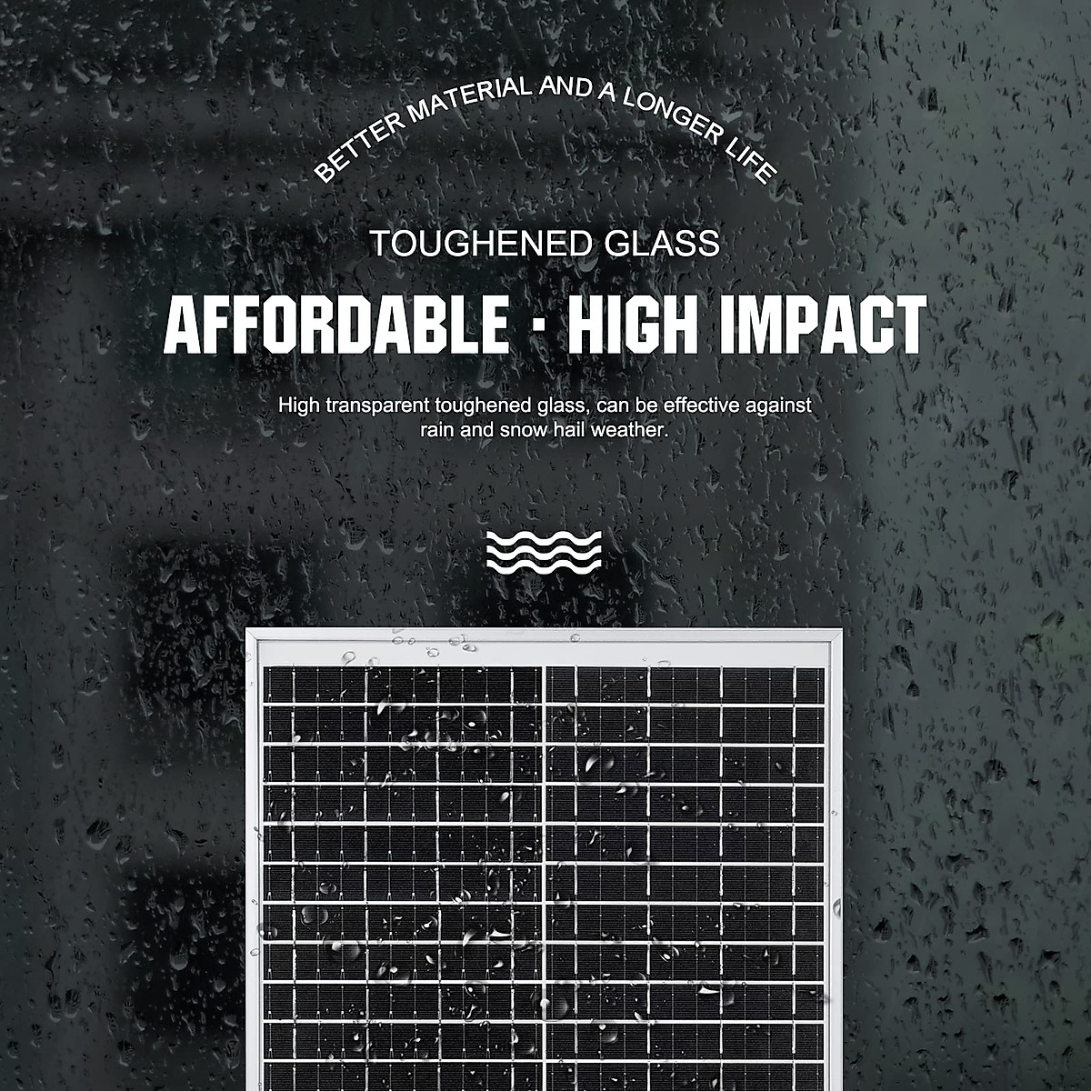 ECO-WORTHY Solar Panel 25W 12V Monocrystalline Waterproof Panel for Charging 12V Battery of RV Boat Trailer ATV Car or Powering 12V Light, Charing 12V Battery Pack and Other Off-Grid Applications