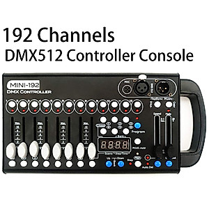 DMX Controller,192 CH DMX 512 Controller Lighting for Stage Lights, Dj Lights, Par Lights, Moving Head Lights, Pubs, Disco