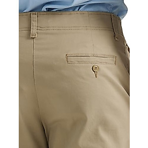 Lee Men's Extreme Motion Flat Front Regular Straight Pant Original Khaki 34W x 30L