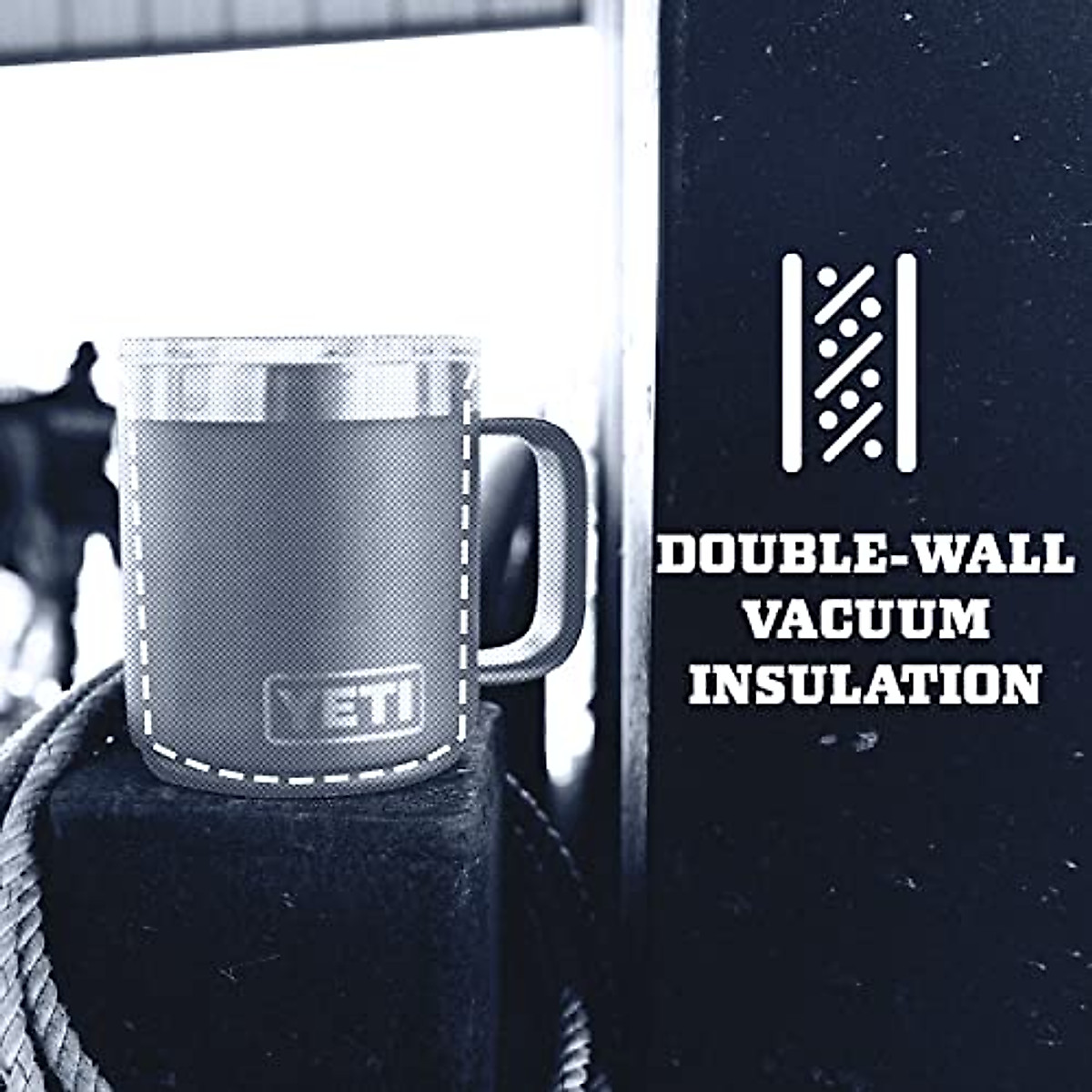 YETI Rambler 10 oz Stackable Mug, Vacuum Insulated, Stainless Steel with MagSlider Lid, Alpine Yellow