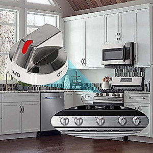 DG64-00473A Top Burner Control Dial Knob Range Oven replacement Compatible with Samsung Range Oven Gas Stove Knob NX58F5700WS NX58H5600SS NX58H5650WS NX58J7750SS NX58M6850SS （5pcs）