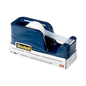 Scotch Desktop Tape Dispenser, Molten Ink (Navy), 2.13 in. x 2.75 in. x 5.25 in., 1 Tape Dispenser