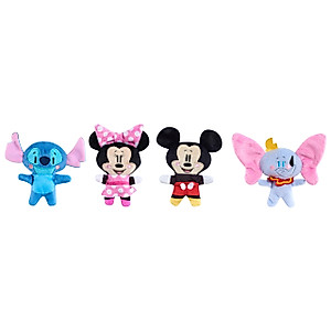 Disney Sweet Reveal Plush 4-Pack, Pull to Reveal 4 Sweet Plush Surprises, Kids Toys for Ages 2 Up, Amazon Exclusive by Just Play