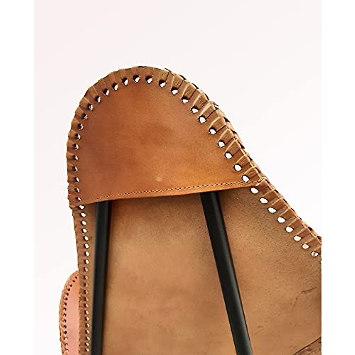 Classy Handmade Leather Living Room Chairs-Butterfly Chair Tan Side Hand Stitch Leather Butterfly Chair-Handmade with Powder Coated Folding Iron Frame (Cover with Folding Frame)