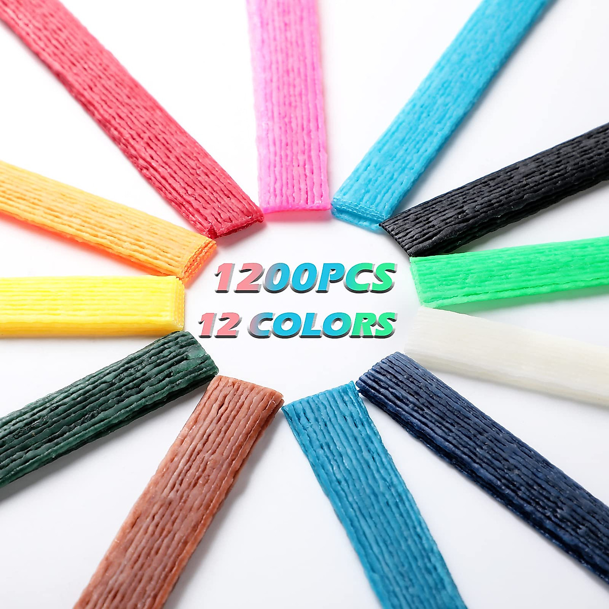 Wax Craft Sticks for Kids Bendable Sticky Yarn Molding Sculpting Sticks in 13 Colors with Plastic Storage Box for Handicraft DIY School Project Supplies (600 Pieces)