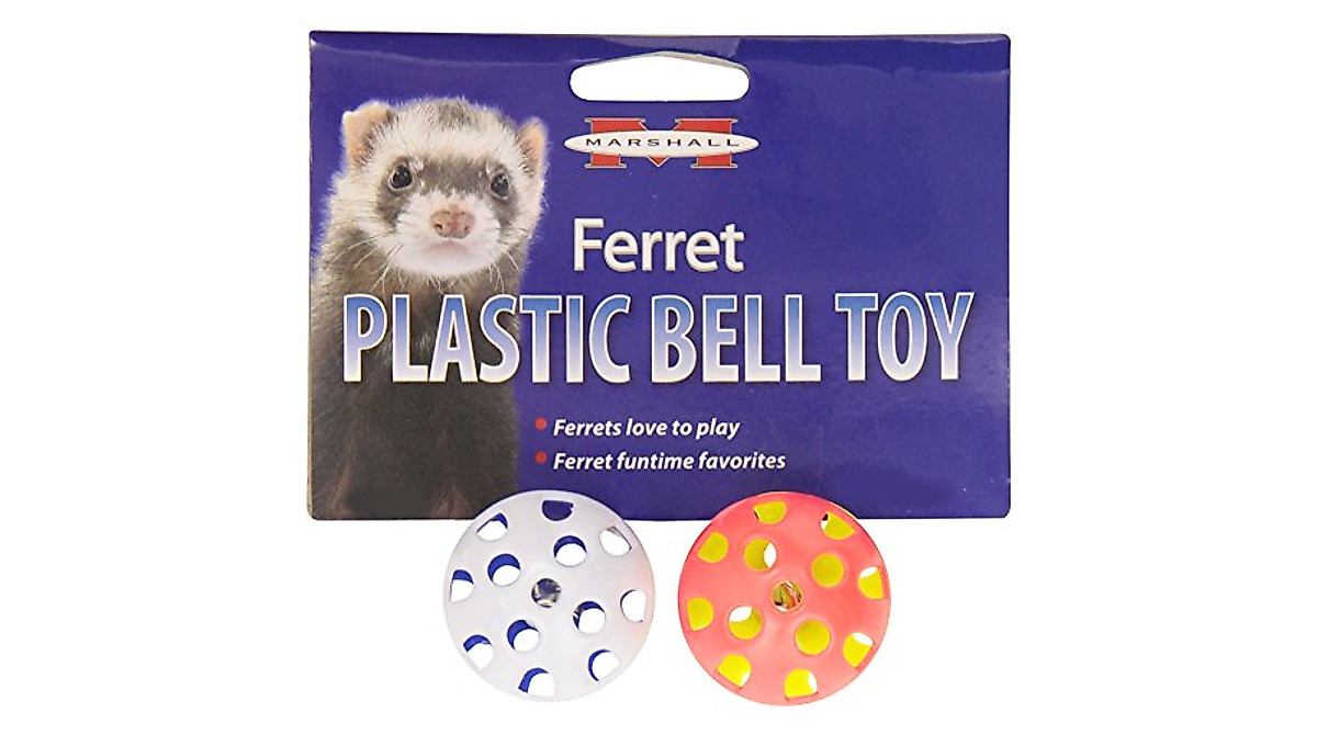 Marshall Plastic Bell Toys 2-Pack for Ferrets | Fun & Engaging Play