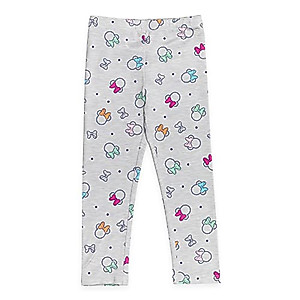 Disney Minnie Mouse Little Boys Fur French Terry Sweatshirt Leggings Outfit Set White/Pink/Gray 5